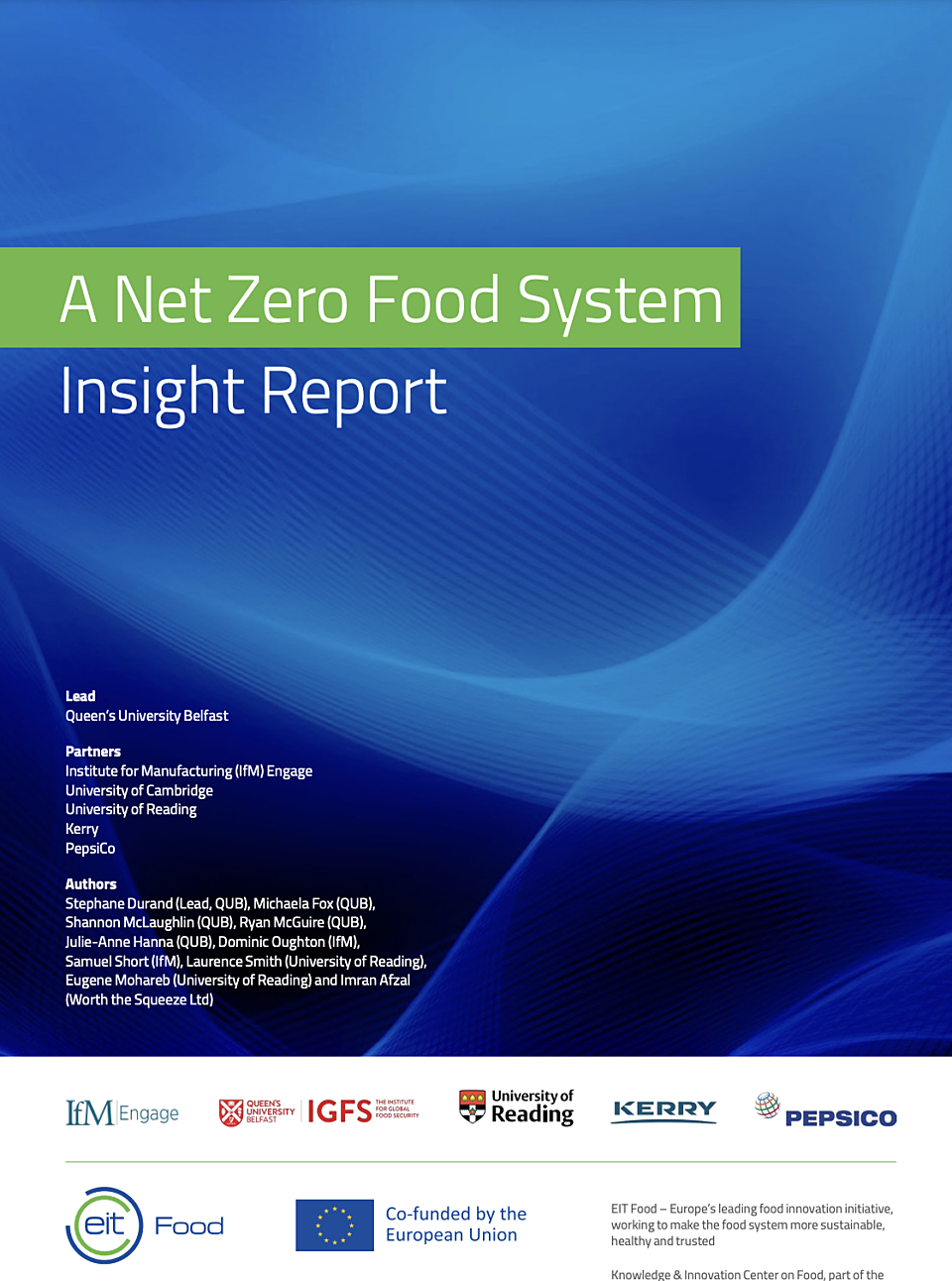 Net Zero Food System - EIT Food