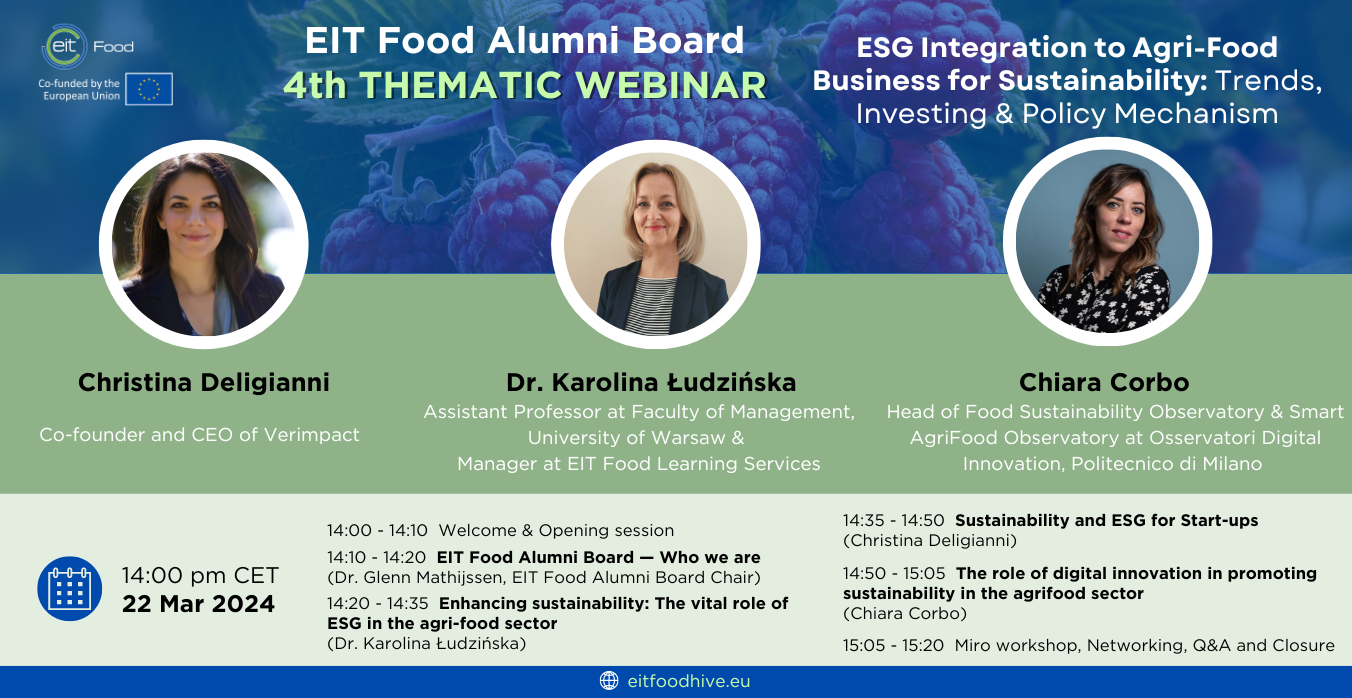 ESG Integration to Agri-Food Business for Sustainability: Trends ...
